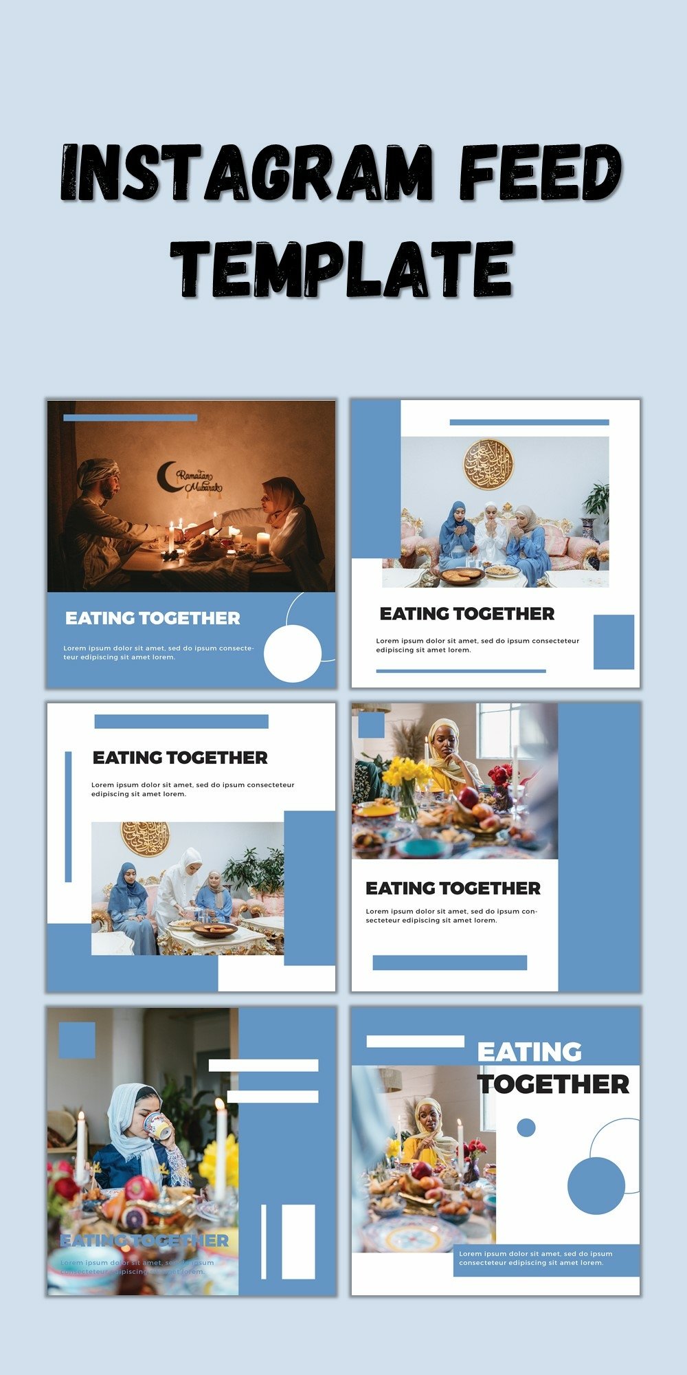 Instagram Feed Template - Eating Together #2