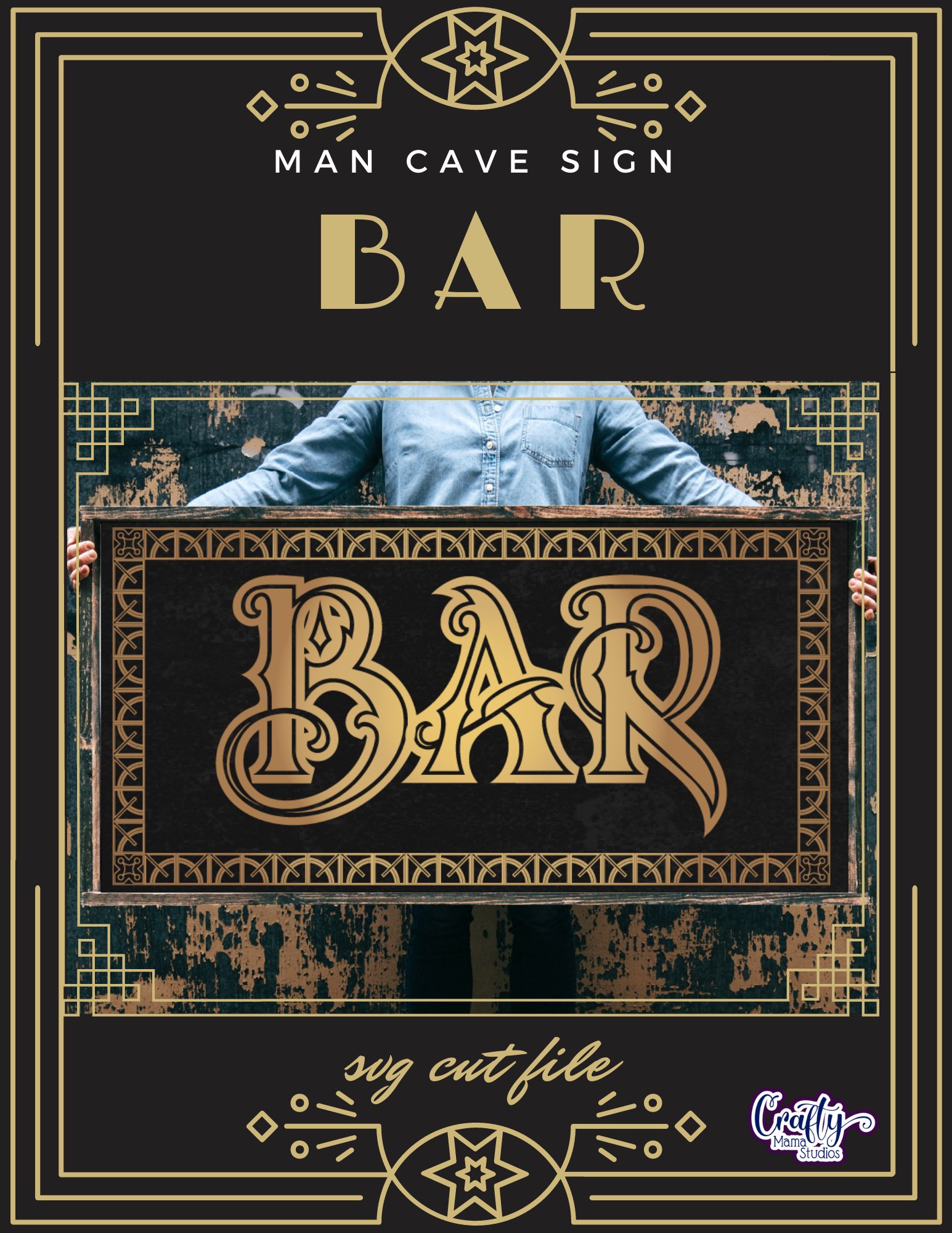 Vintage Beer Svg | Art Deco Style Bar Farmhouse Sign