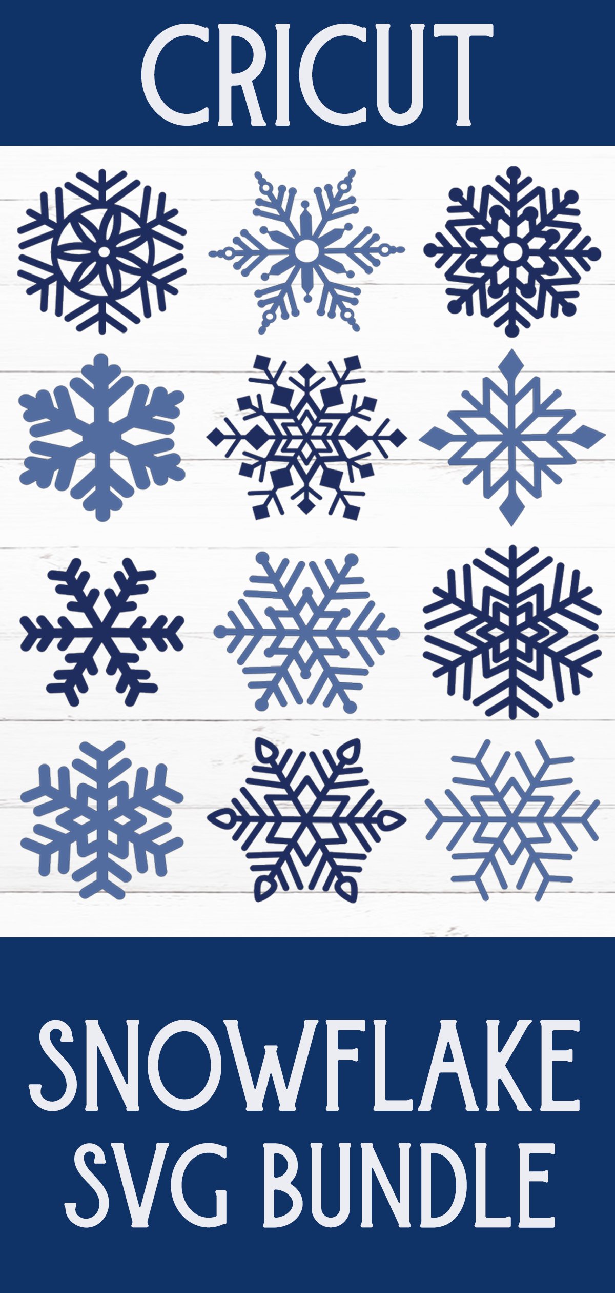 Snowflake SVG Bundle | 12 Snowflakes (1492634)
