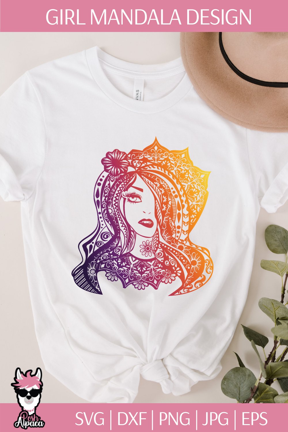 Girl mandala SVG