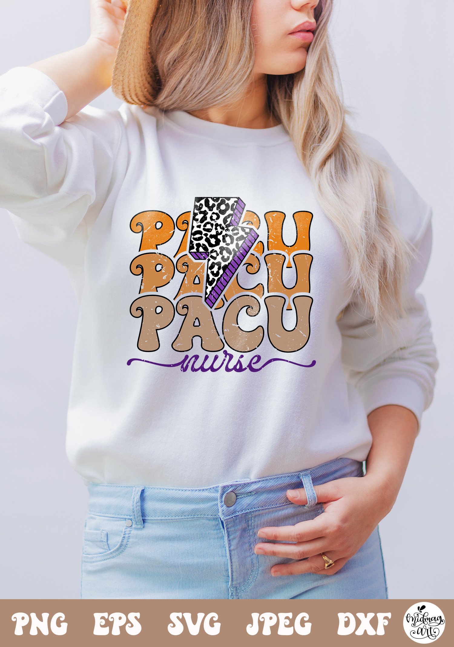 PACU Nurse SVG PNG, retro pacu nurse png svg