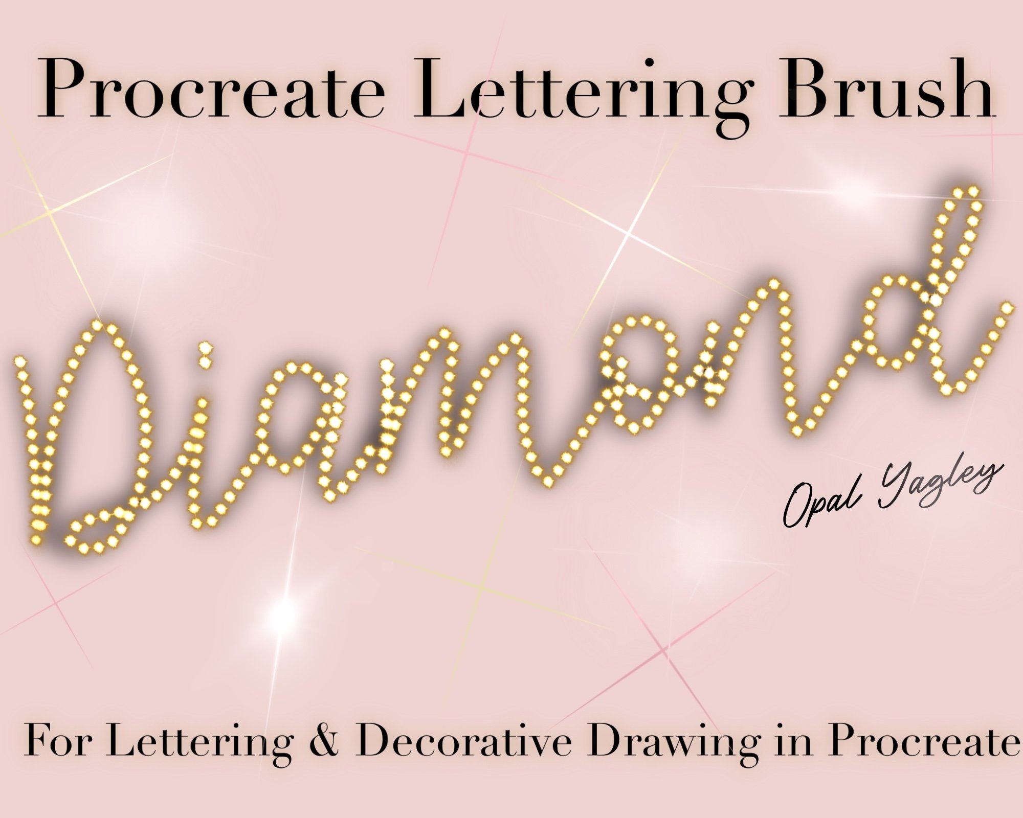 Procreate Diamond Lettering Brush / Single Brush