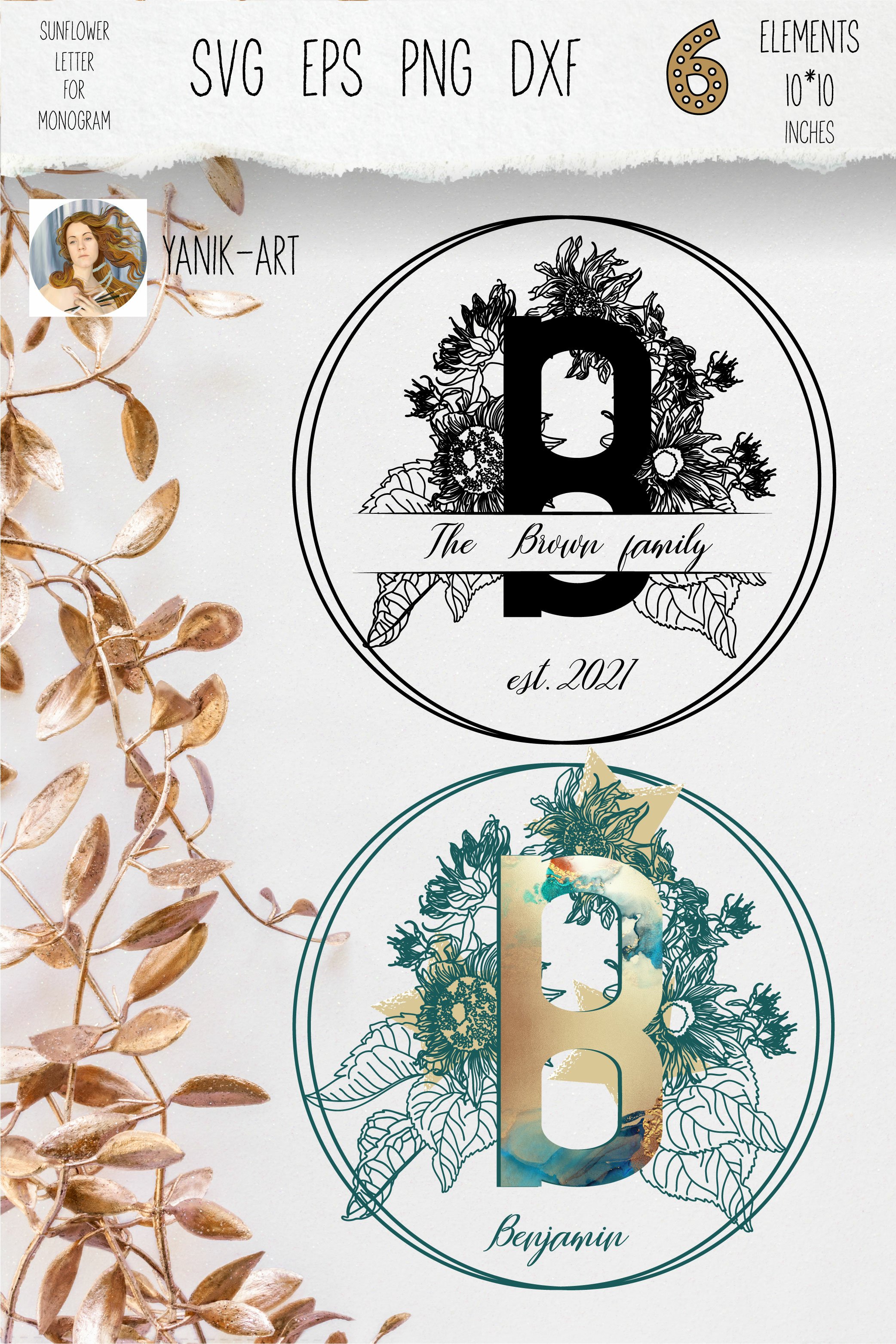 Monogram B design for Farmhouse SVG EPS PNG (1226703)