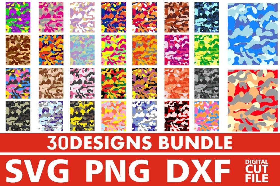 30x Camo Background svg,Army Camouflage, Military, Pattern