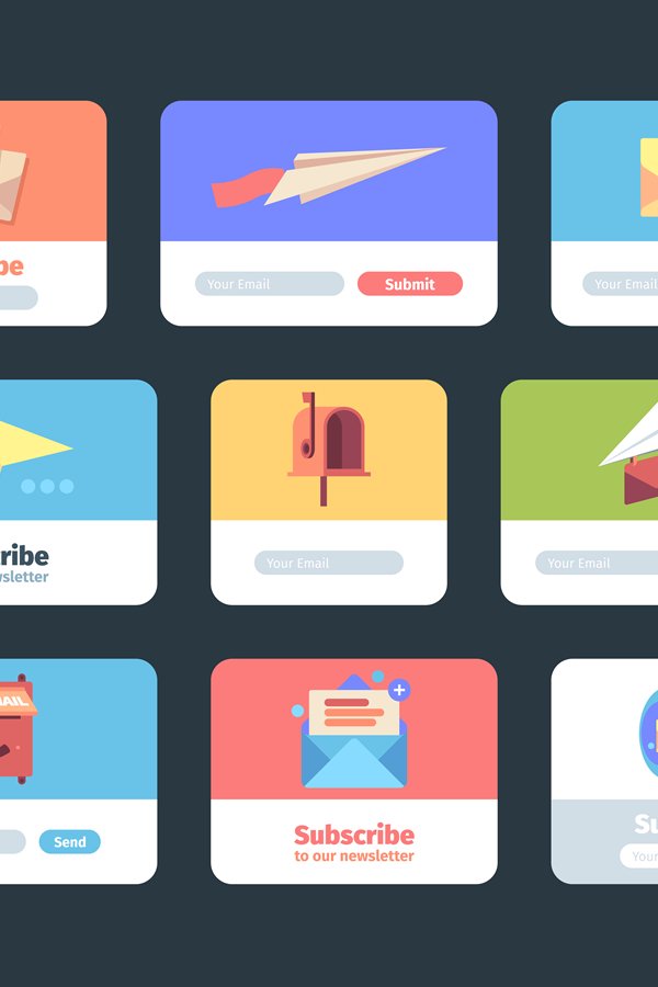 Email subscription forms. Web ui templates for newsletter si