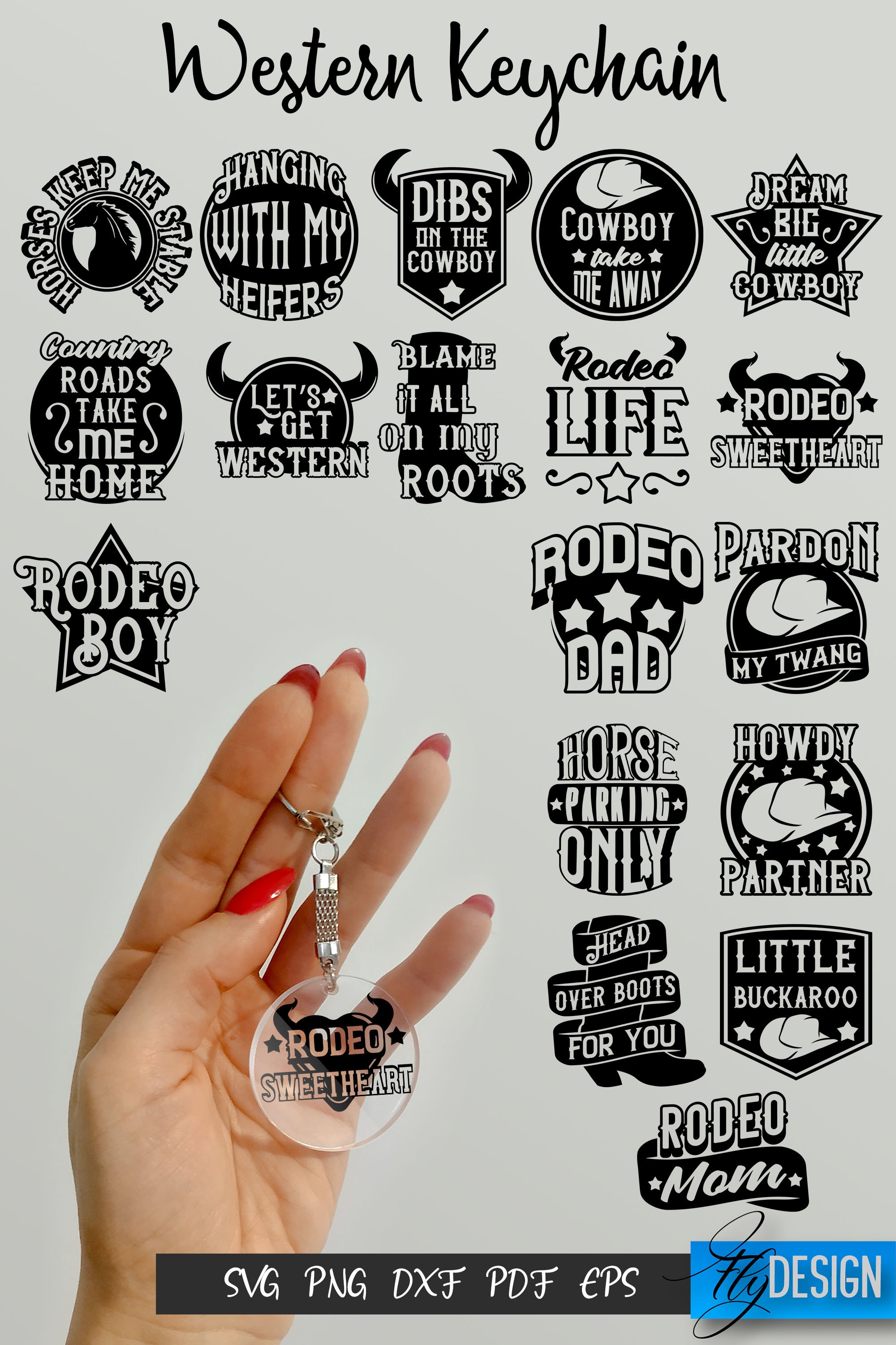 Western SVG Keychain | Cowboy Quotes SVG Keychain | Cowgirl