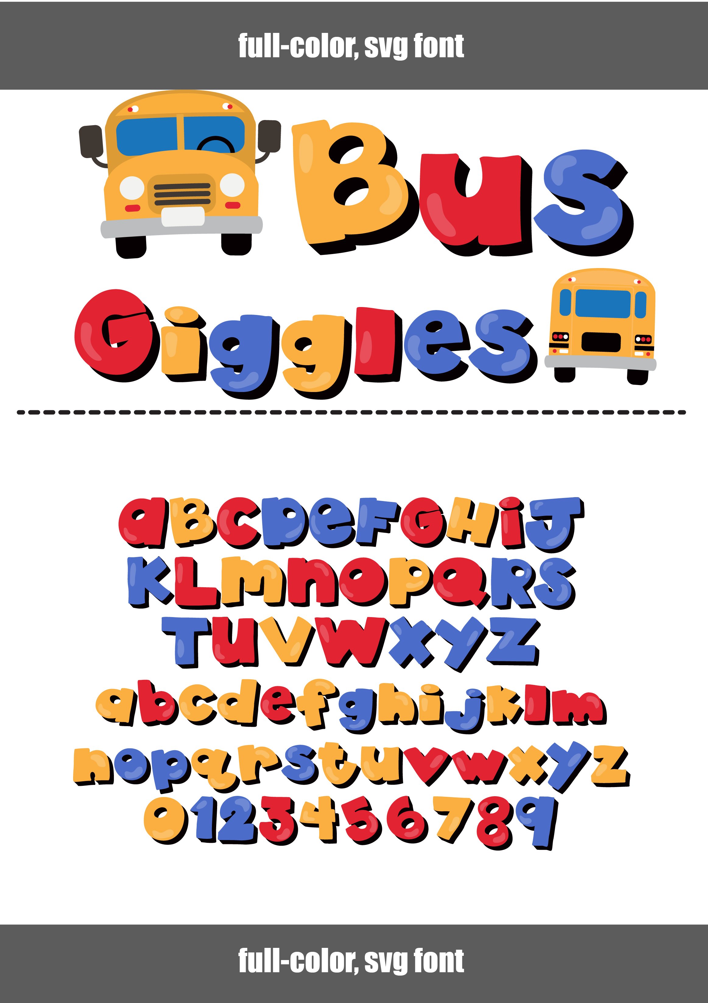Full Color SVG Font for teachers and school