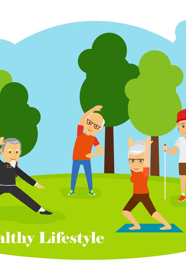 Old people healthy lifestyle