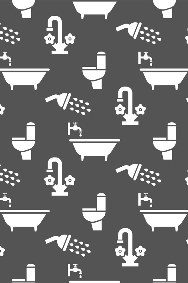 Bathroom or toilet seamless pattern design