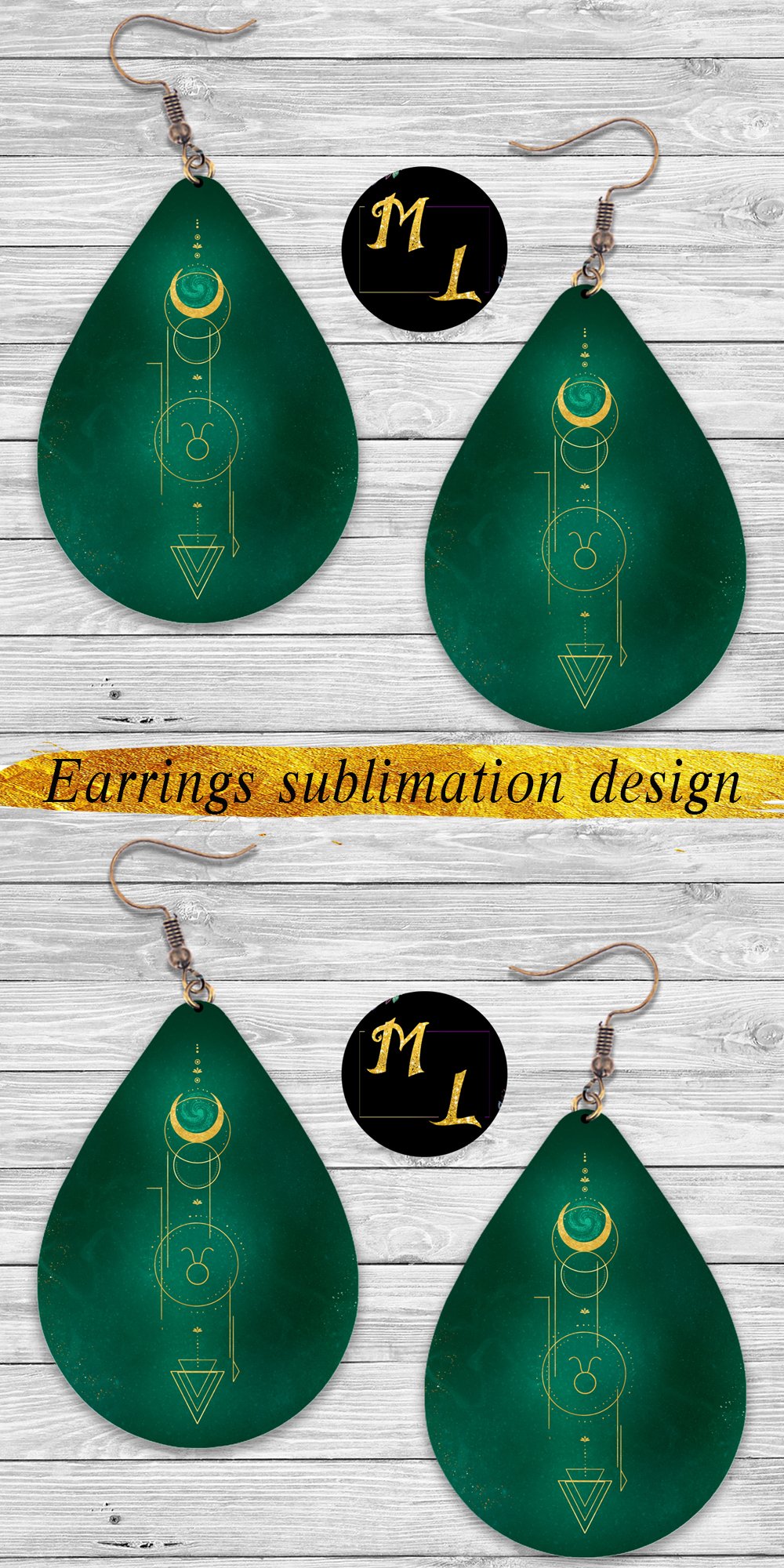 Horoscope earrings png desig,Taurus earrings png (2171911)