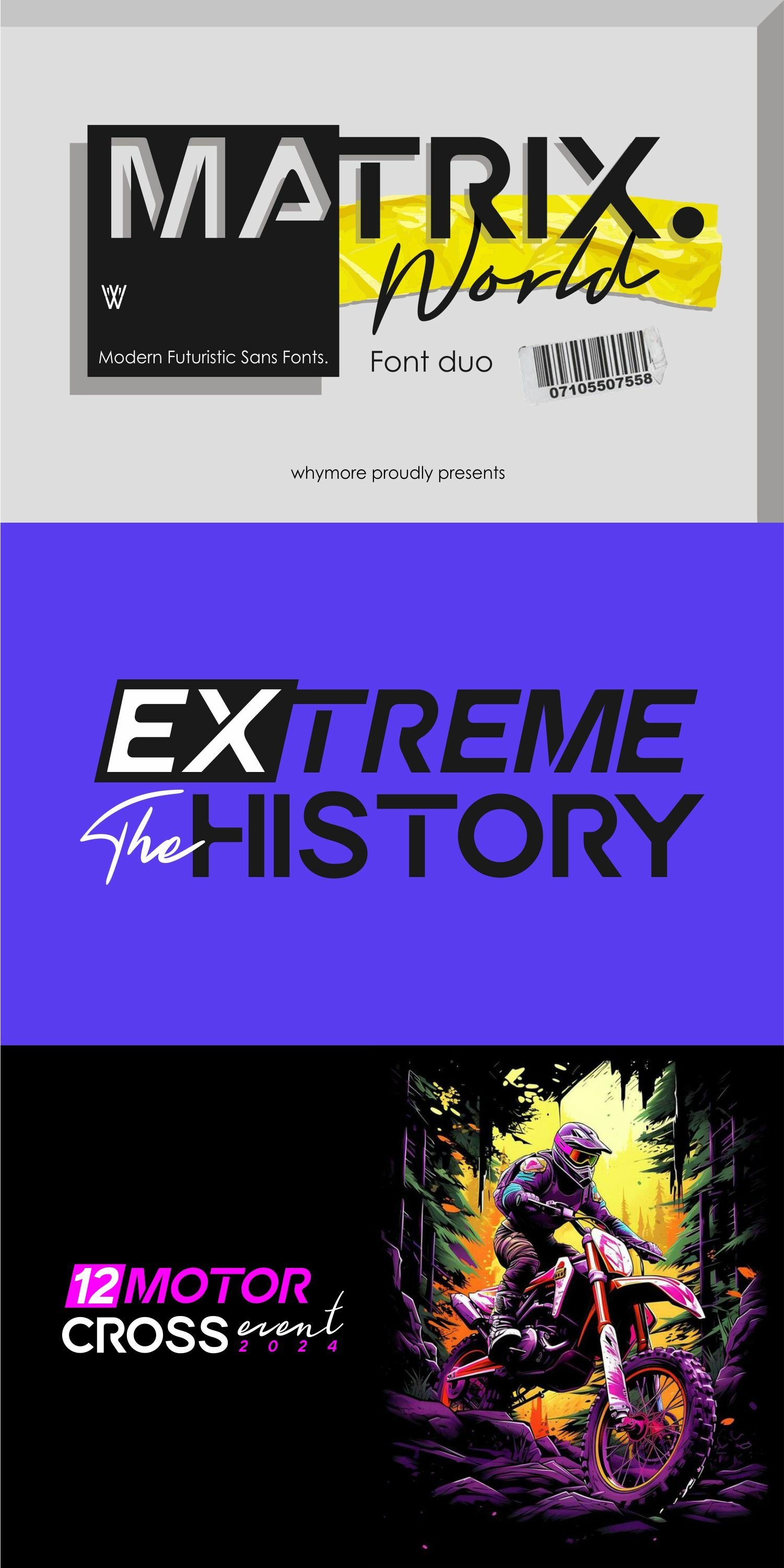 Matrix World Font Duo | Elegant Sans & Handwritten Marker