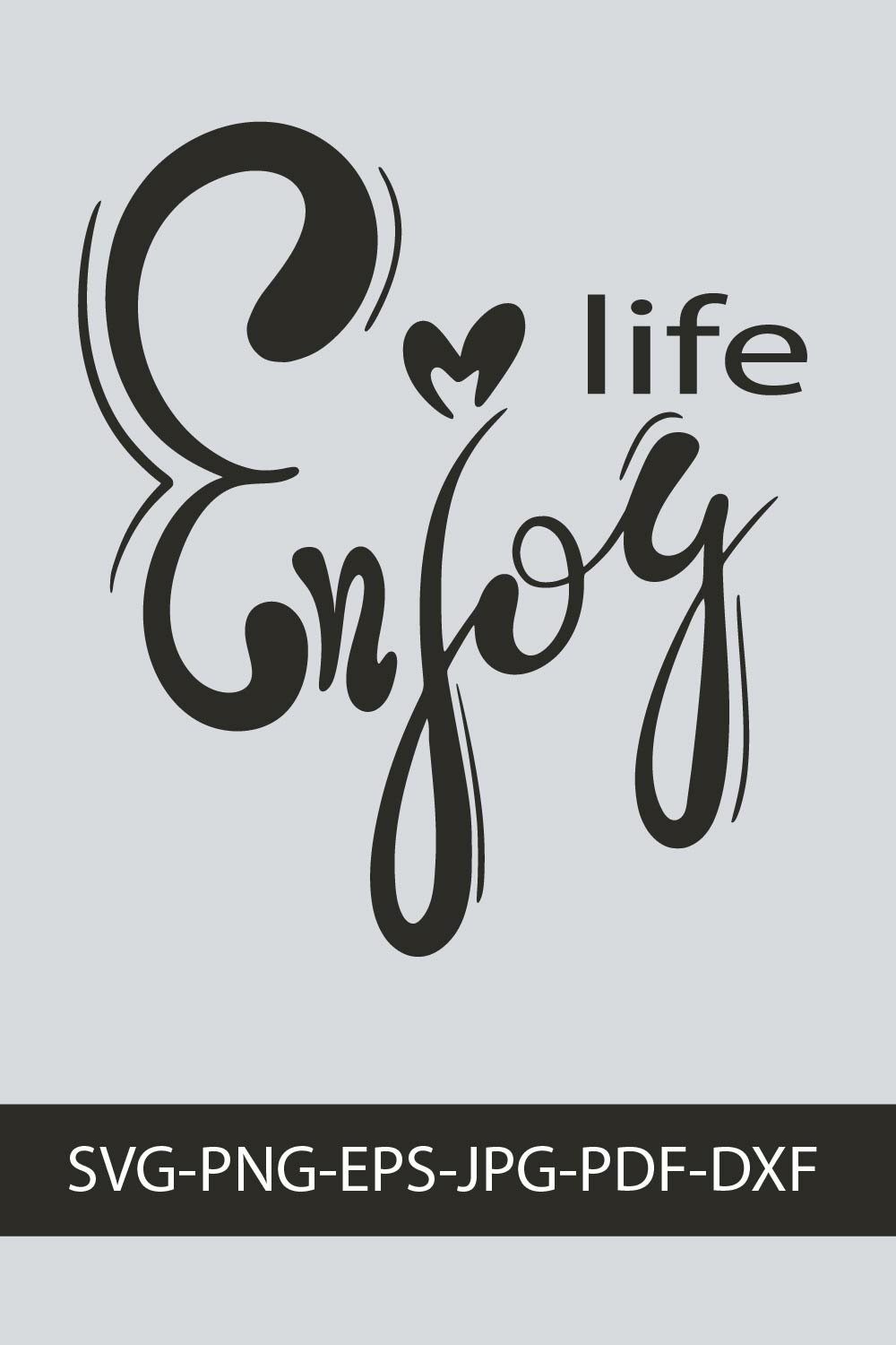 Enjoy life motivational lettering quote svg
