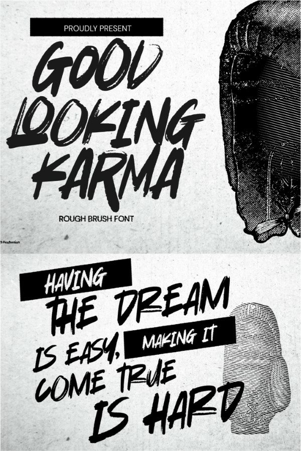 Good Looking Karma - Handwritten Brush font