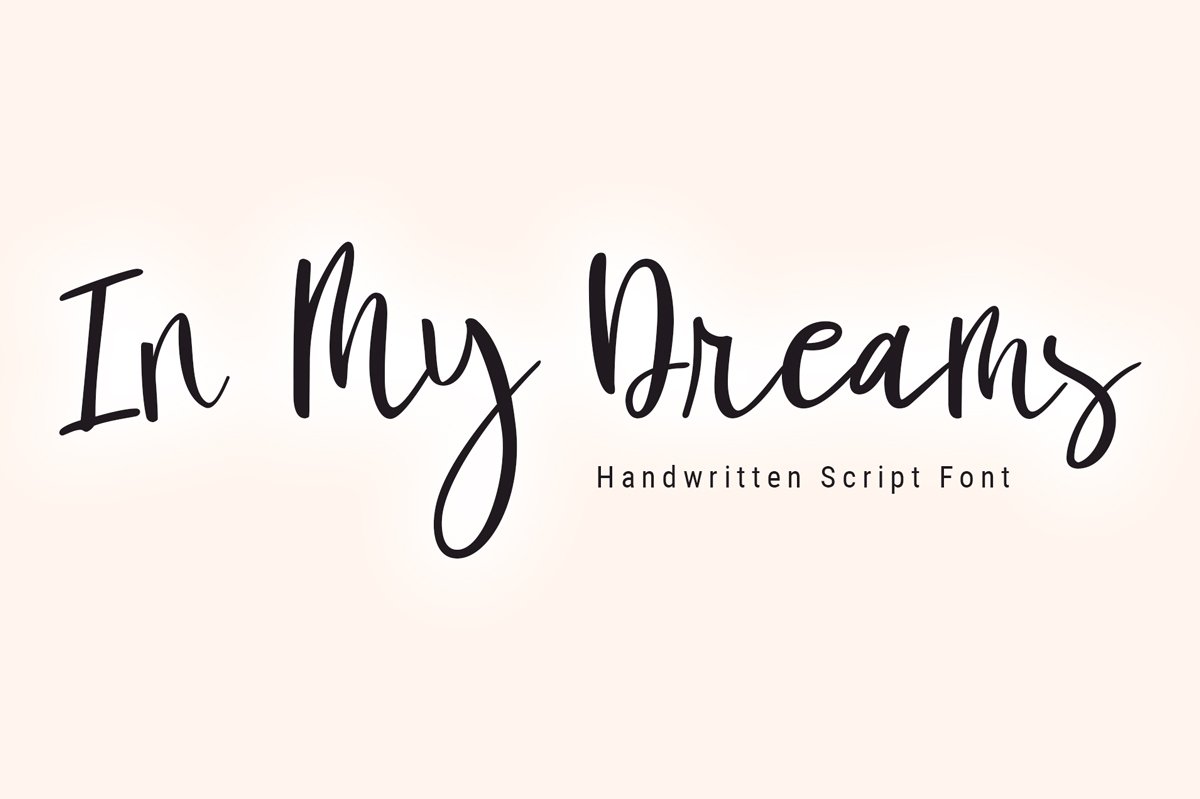 In My Dreams - Modern Script Font