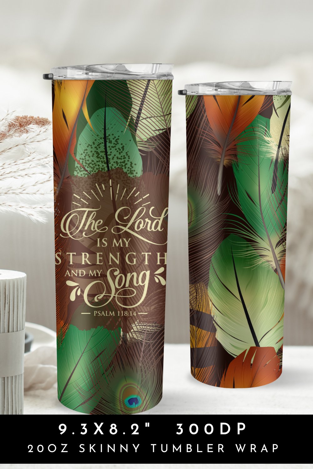 Tumbler Wrap with Scripture Jesus Faith Quote (2313240)