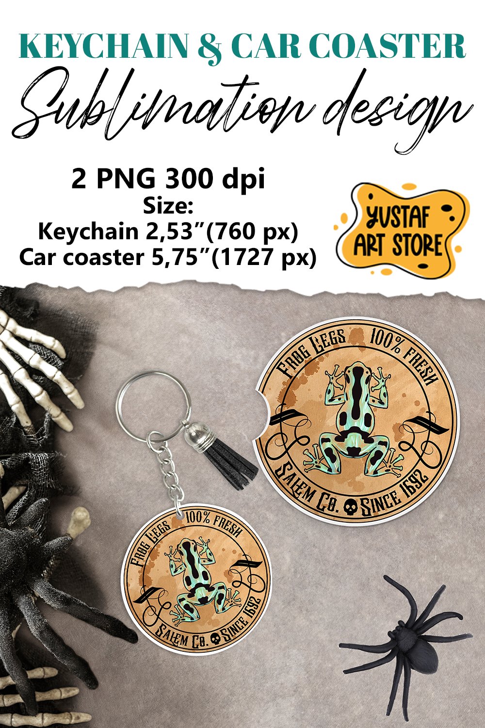Halloween Keychain. Halloween Car coaster. (2796830)