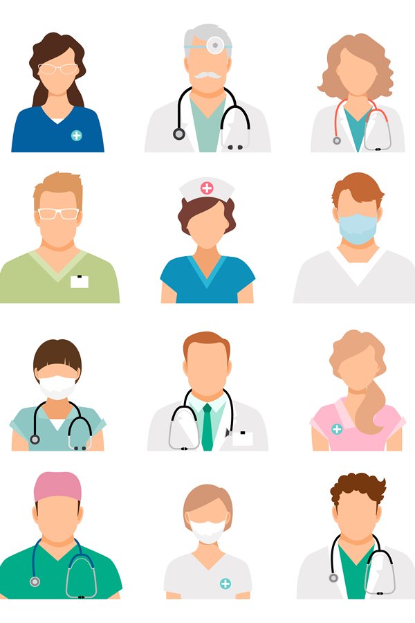 Professional doctor avatars