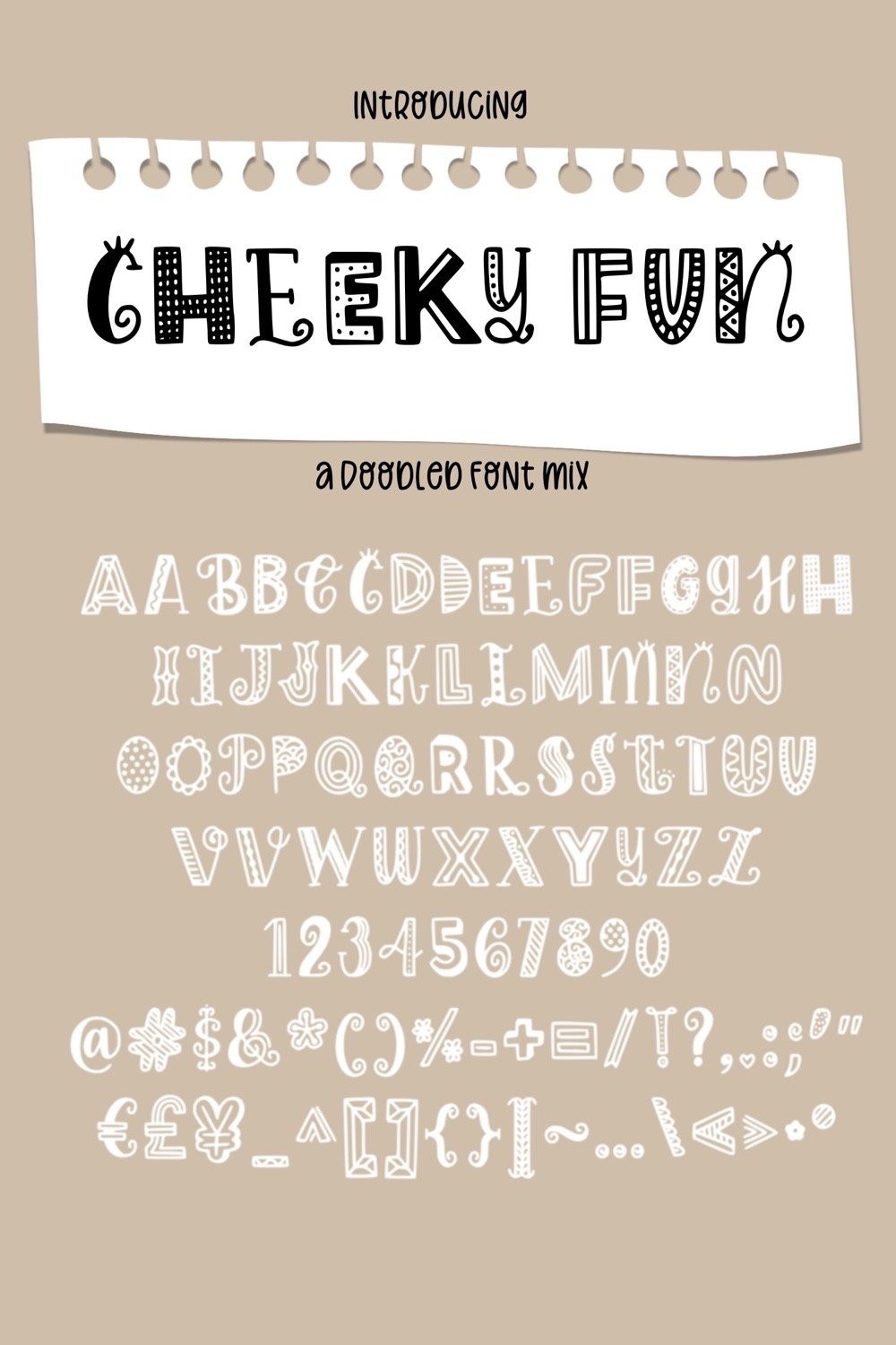 Cheeky Fun: A Doodled Font Mix for Procreate
