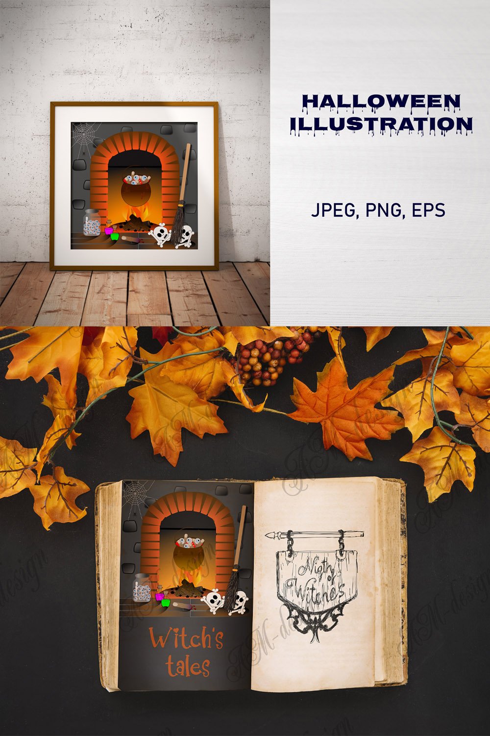 Witch's tales - Halloween illustration