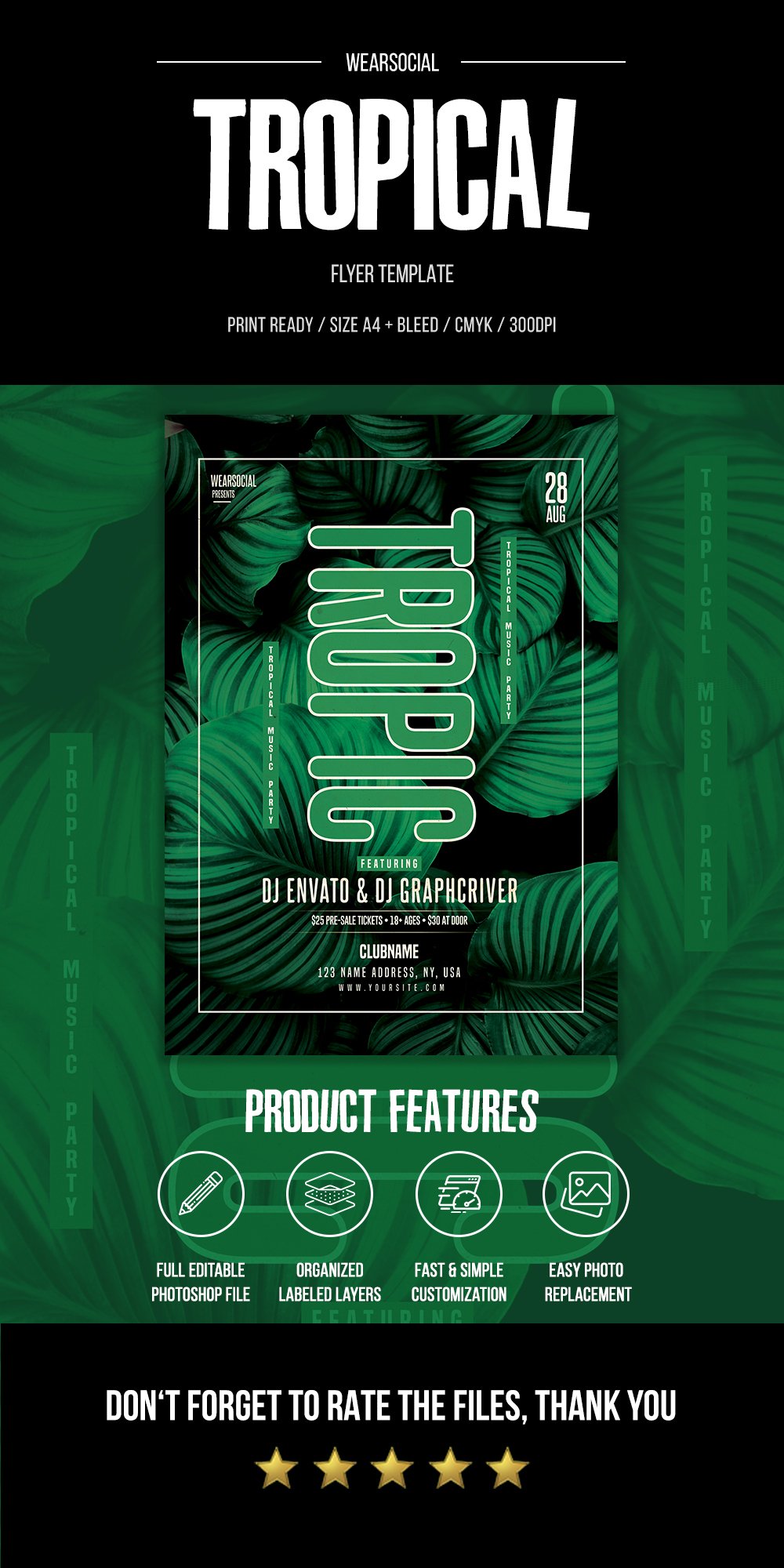 Tropical Music Festival Flyer