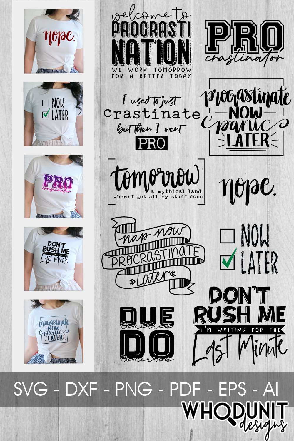 Procrastination SVG Bundle | Procrastinating cut files