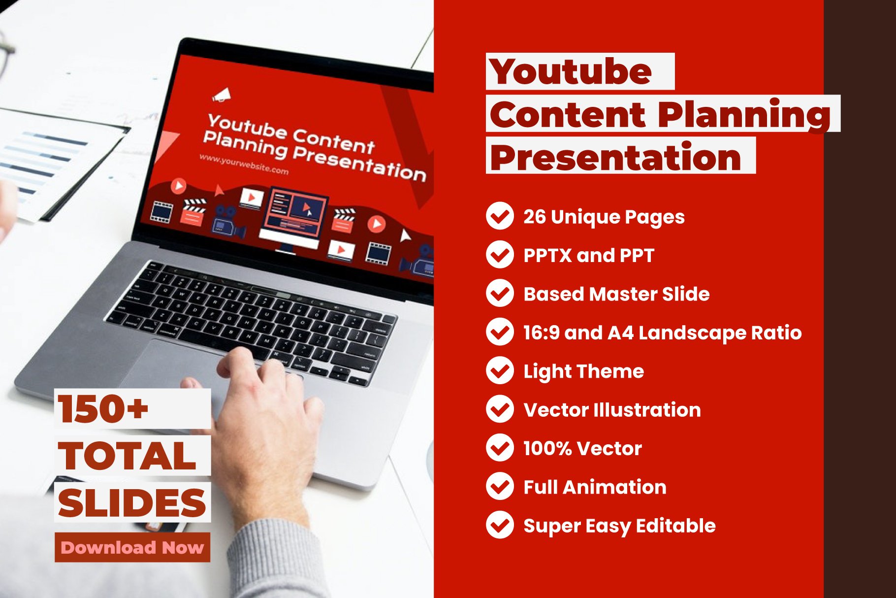 Youtube Content Planning Presentation PowerPoint Template