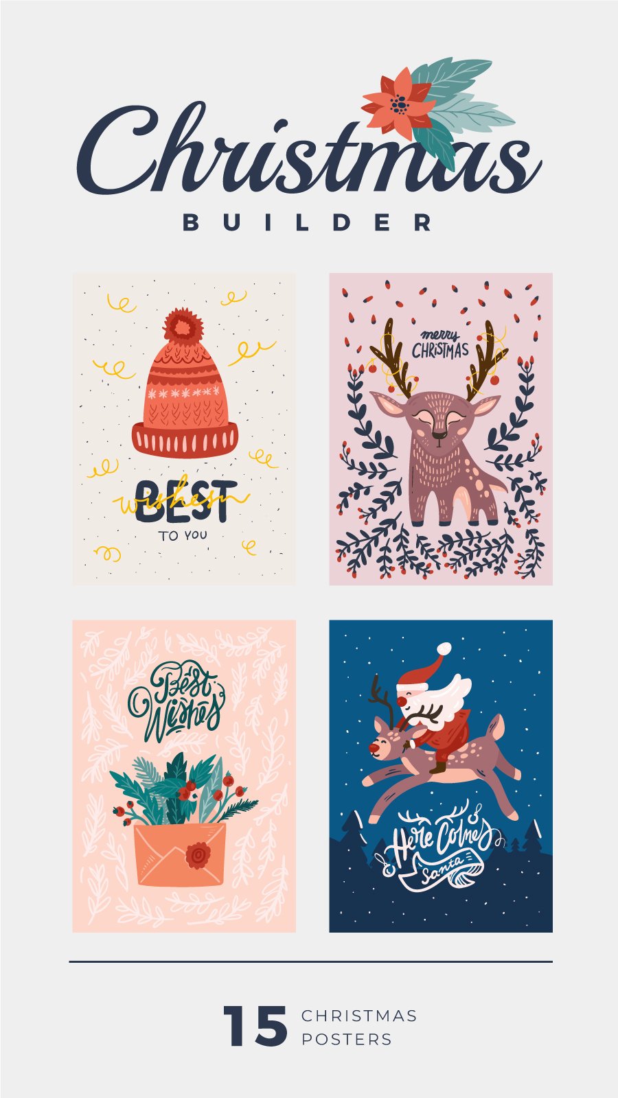 Christmas Builder. Poster creator