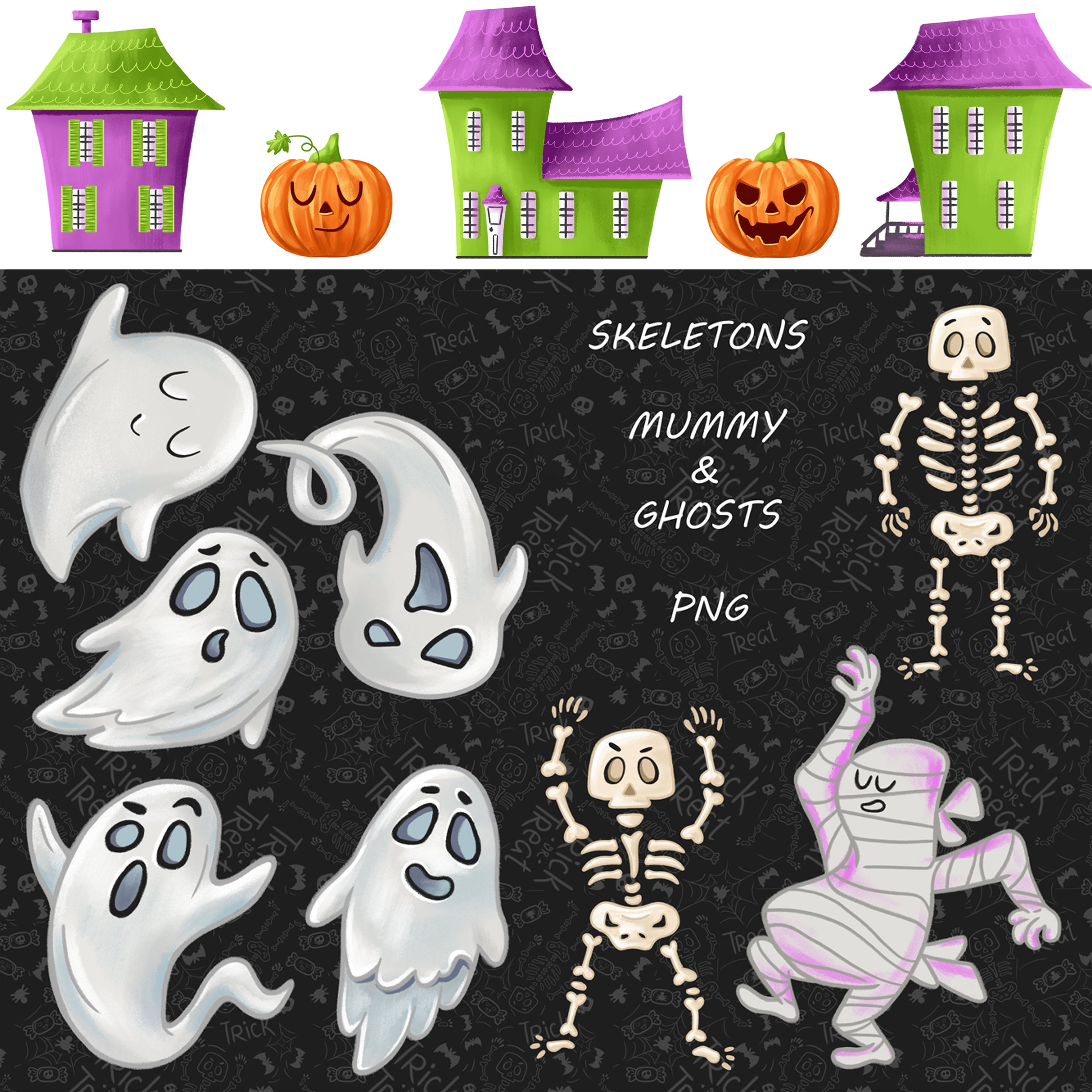 Halloween CLIPART, Fall clipart, Pumpkin clipart, (812828)