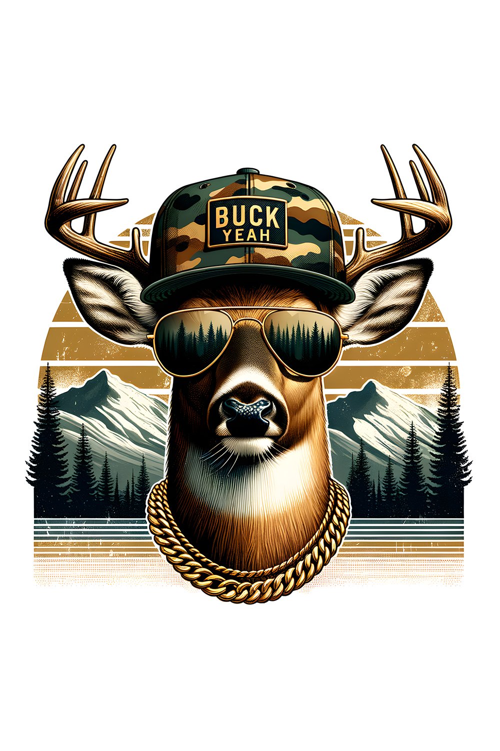 Buck Yeah Deer Sublimation Design (3689533)