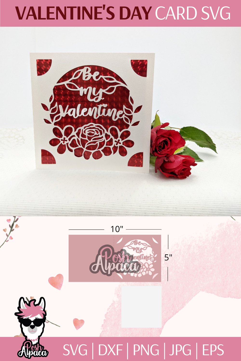 Be my valentine card template