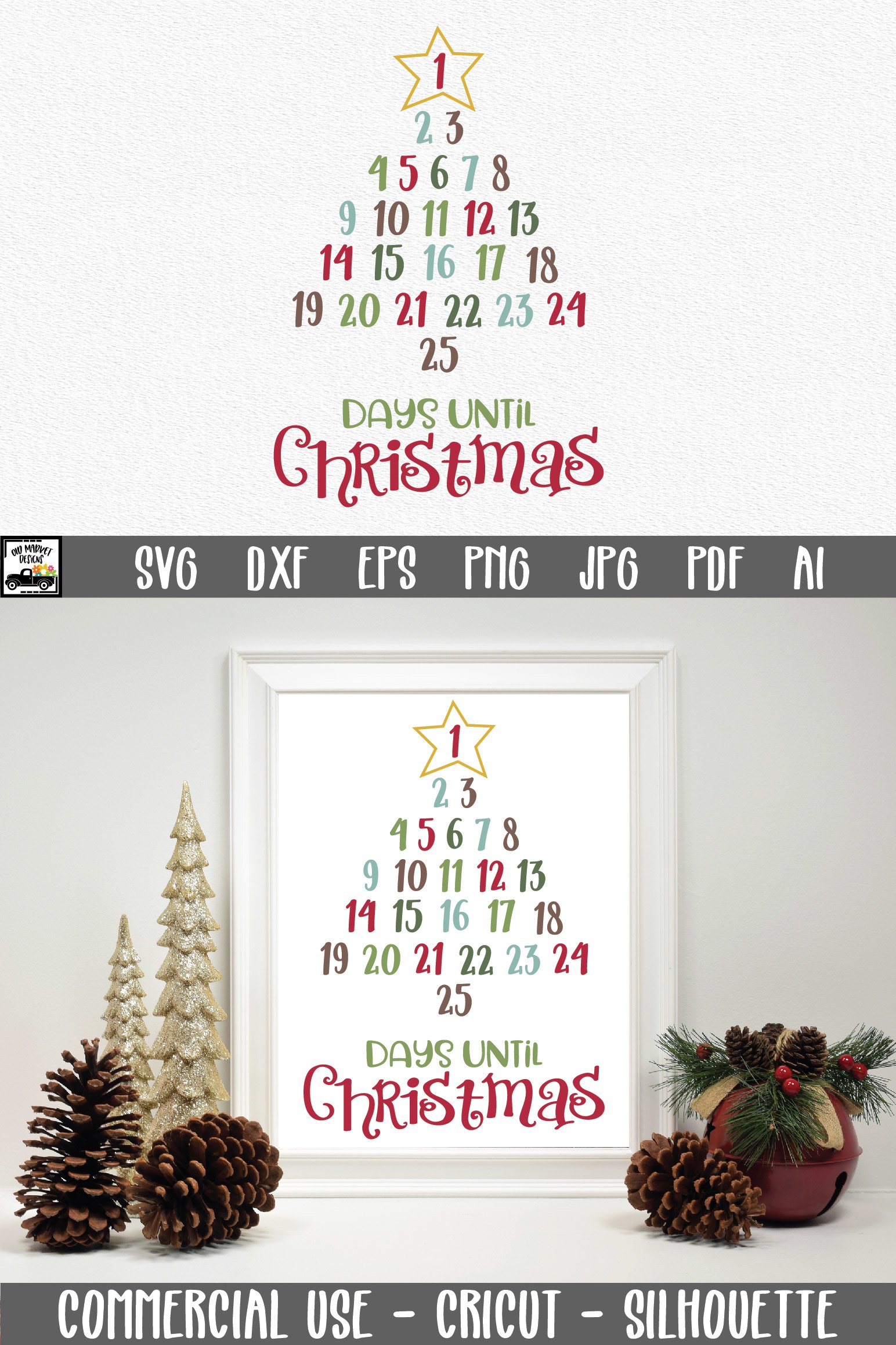Christmas Countdown SVG Cut File - Christmas (153183)
