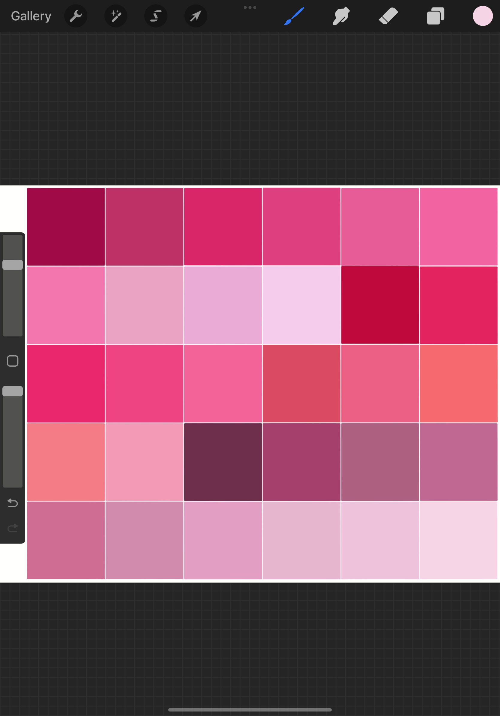 Pink In Love Procreate Colour Palette, 30 Color Swatches