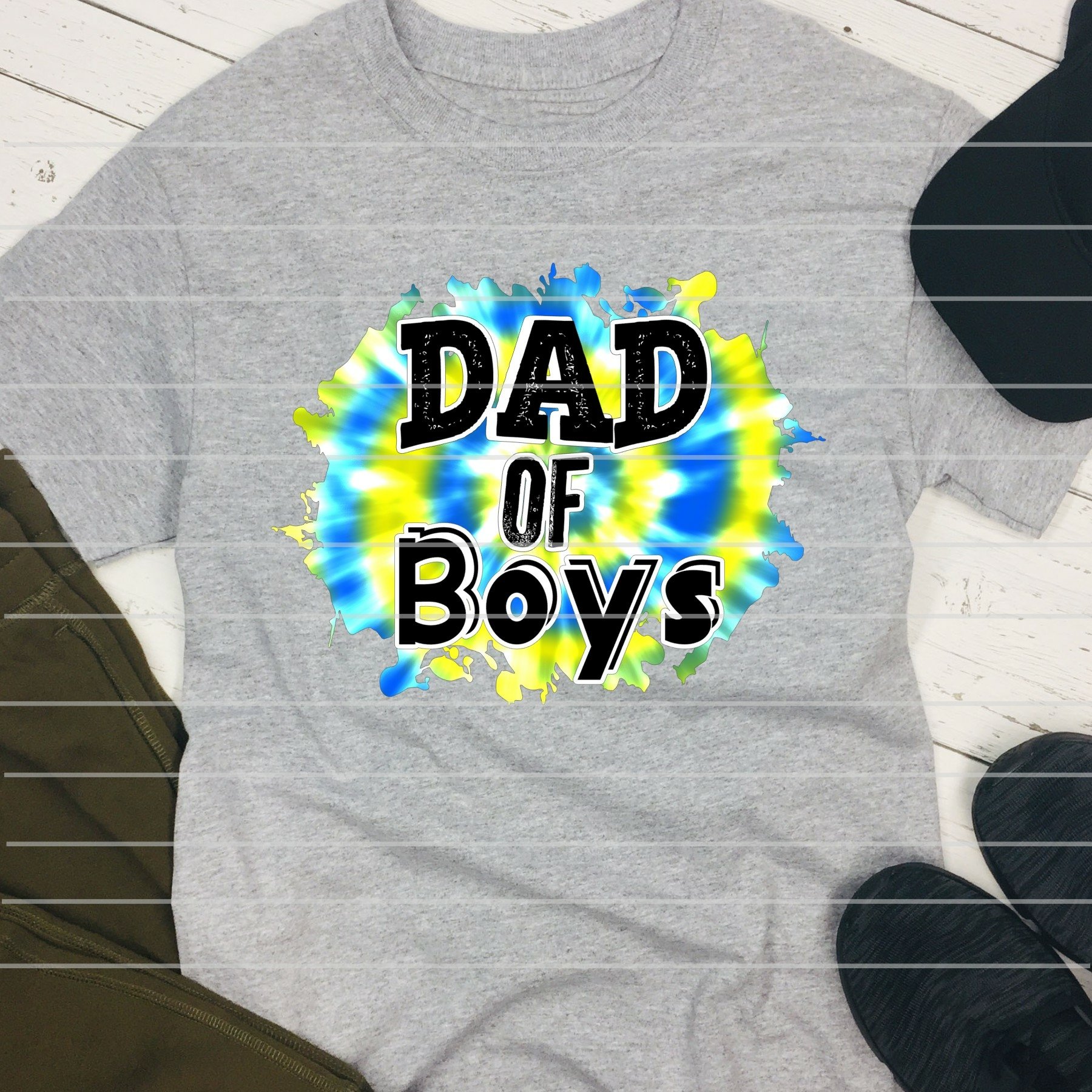 Dad of Boys Tie Dye - Sublimation - Father's Day Design