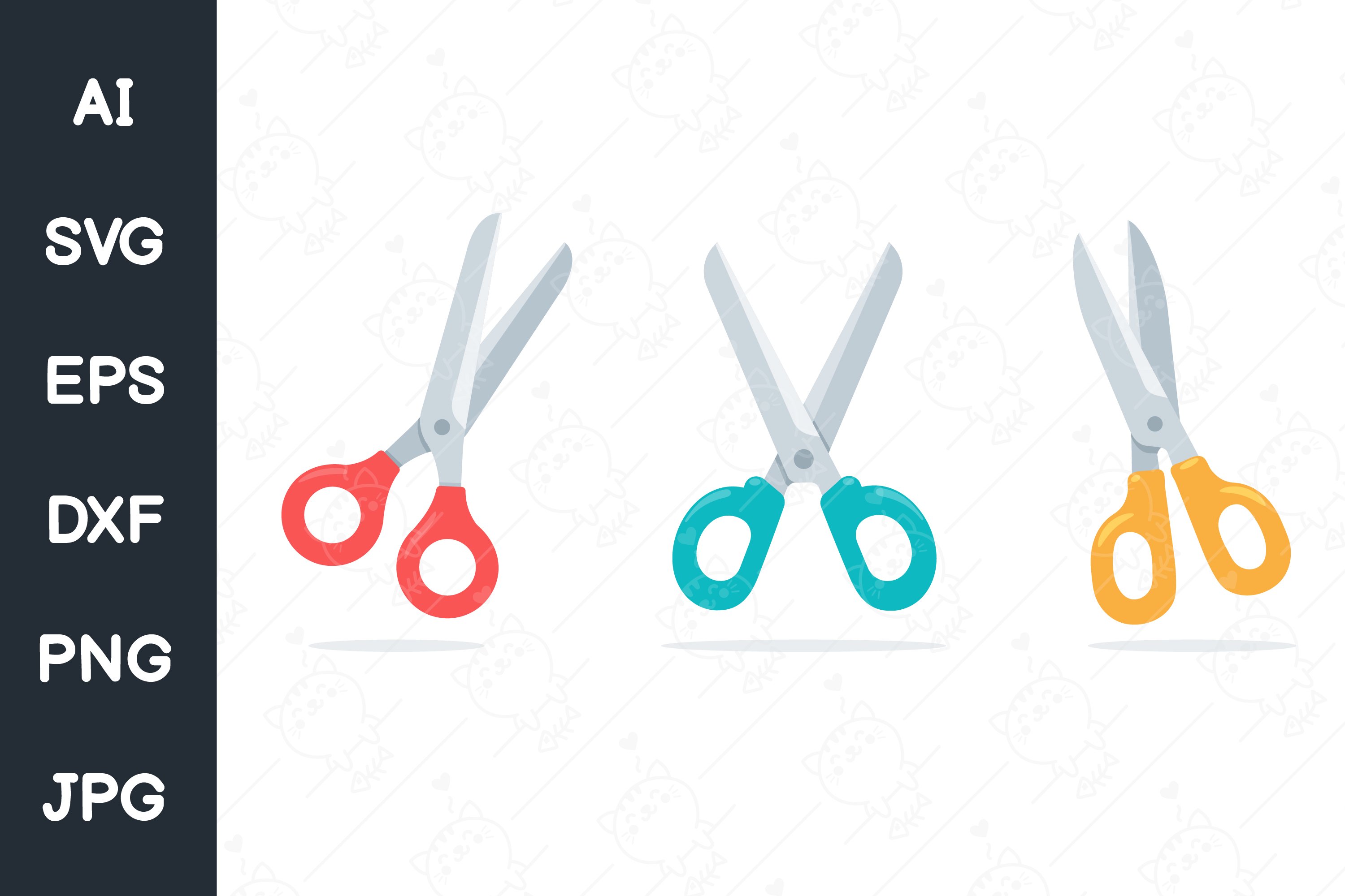 collection scissors paper cut. svg file.
