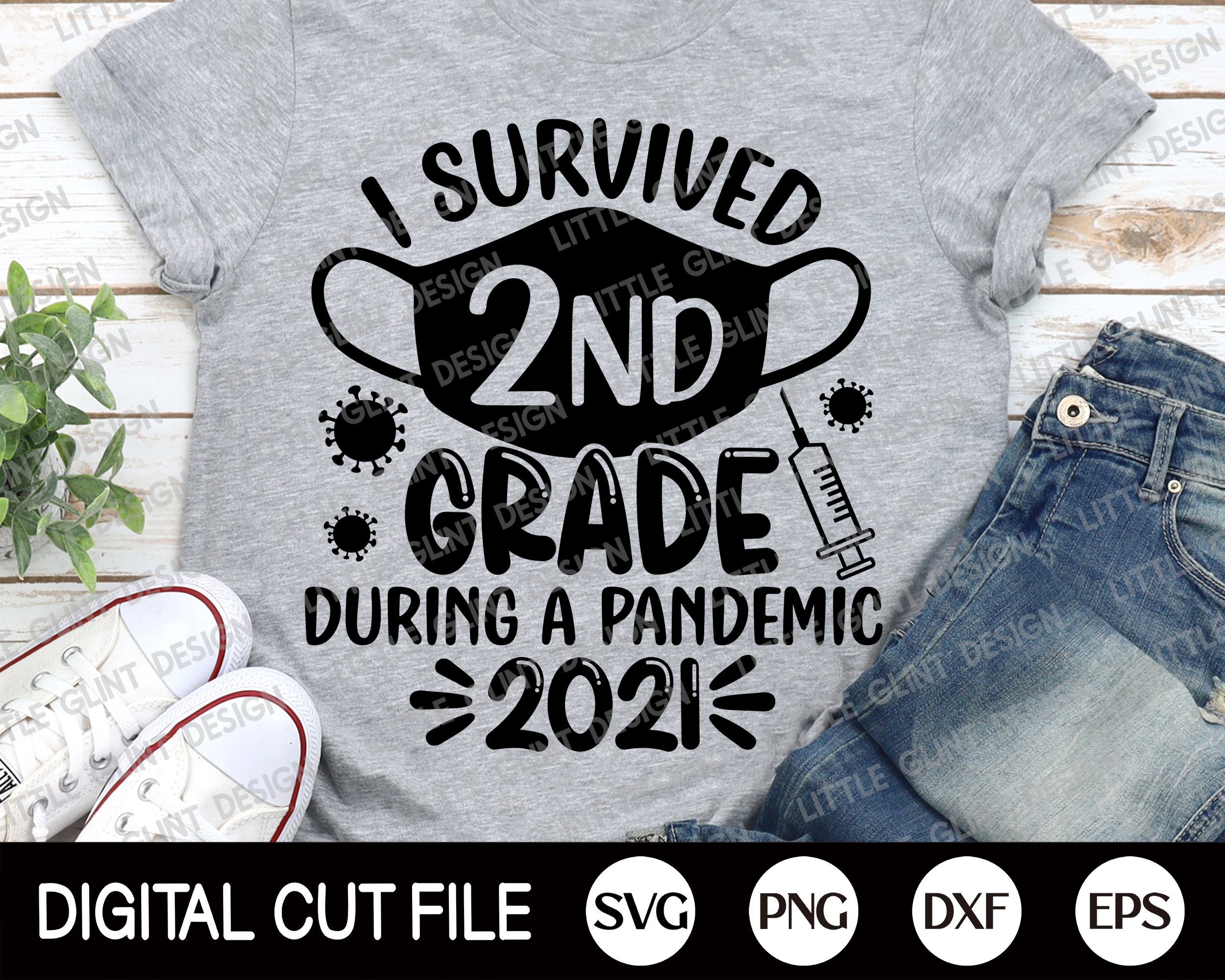 Last Day of School Svg, 2021 Svg, I Survived 2nd Grade 2021