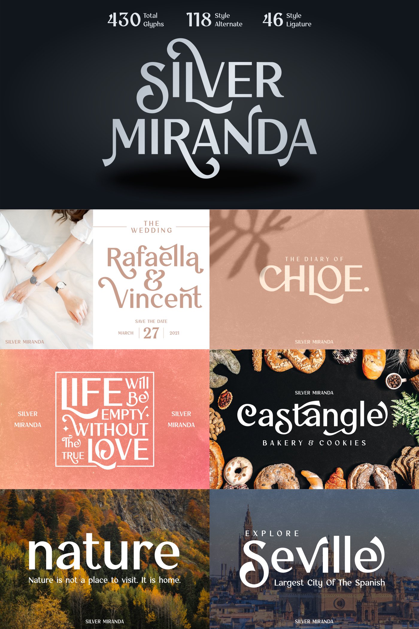 Silver Miranda - Elegant Classy Sans Serif Display (893559)