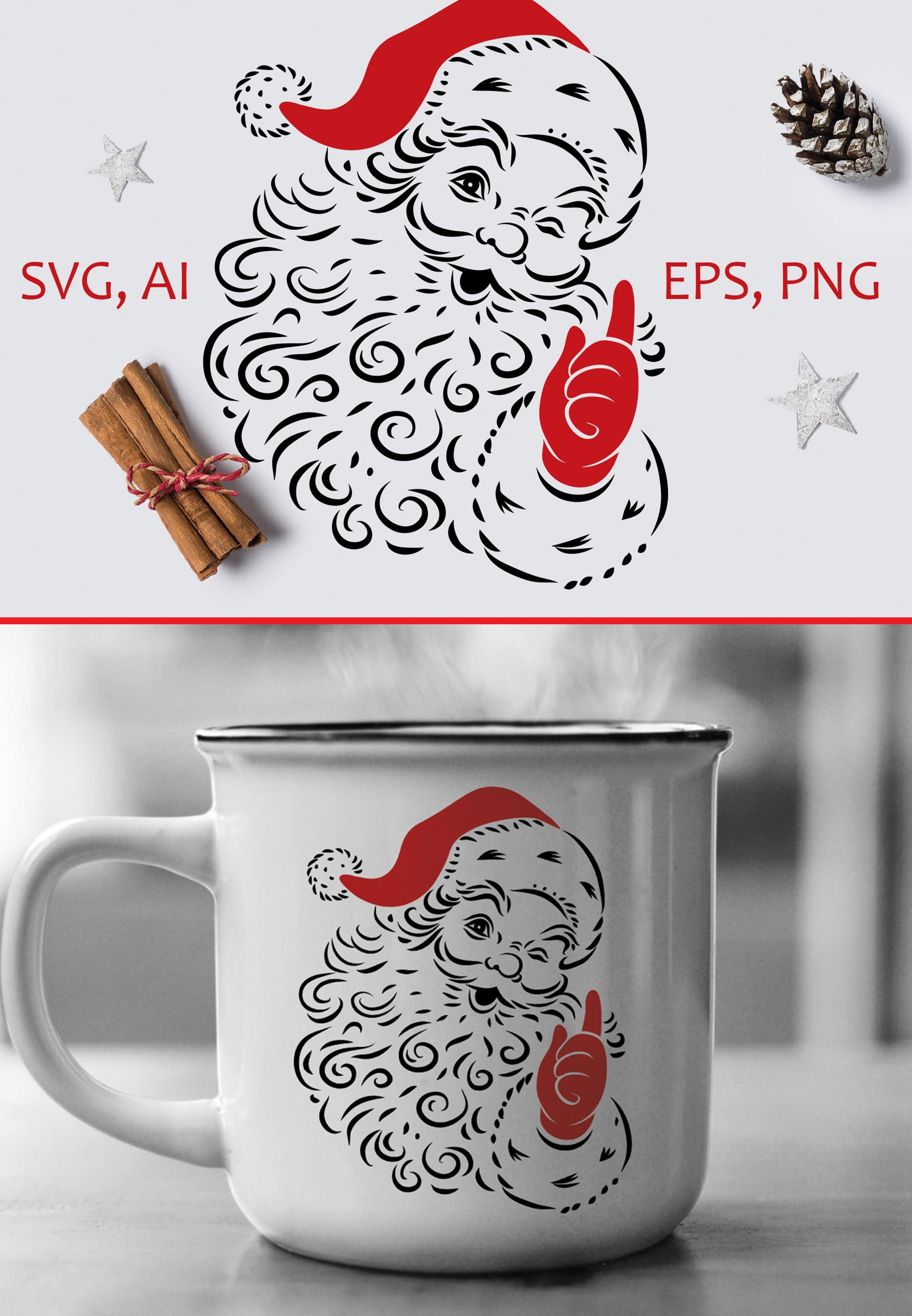 Santa Claus SVG, EPS, AI, PNG (2127136)