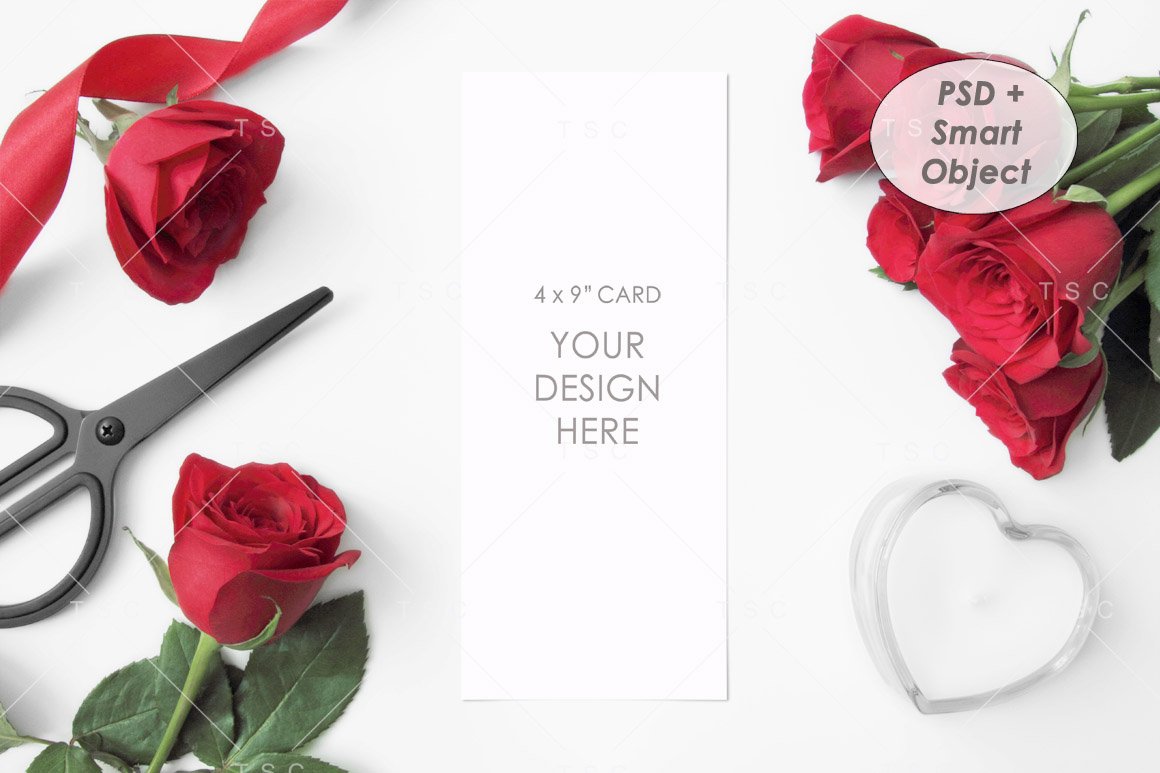 Program / Menu Card Mockup / 4x9 Card (1190646)