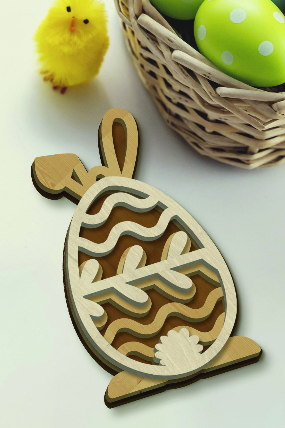 Easter Ornaments Egg, Layered Cut File