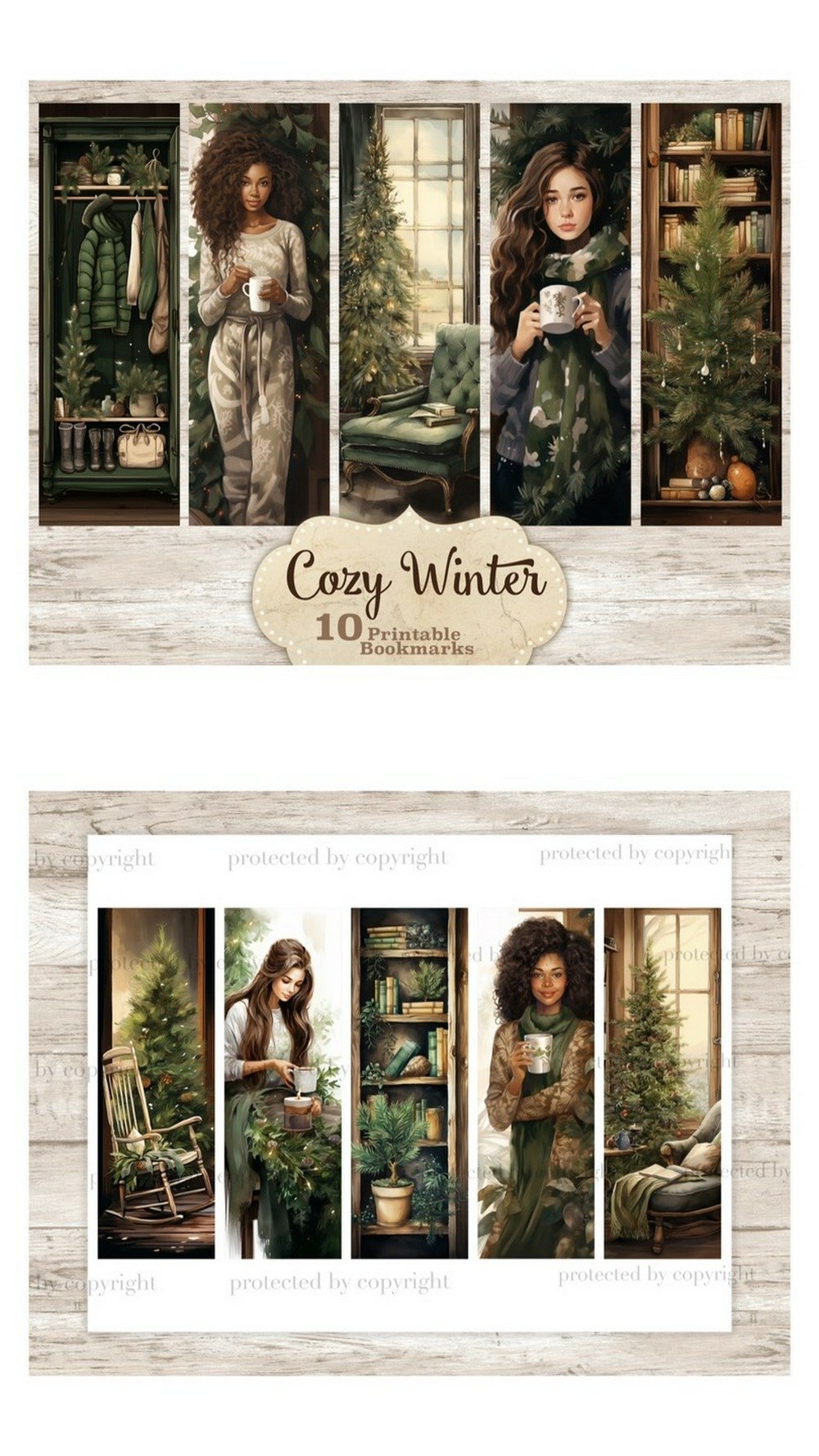 Cozy Winter Bookmarks | Booklover Printable