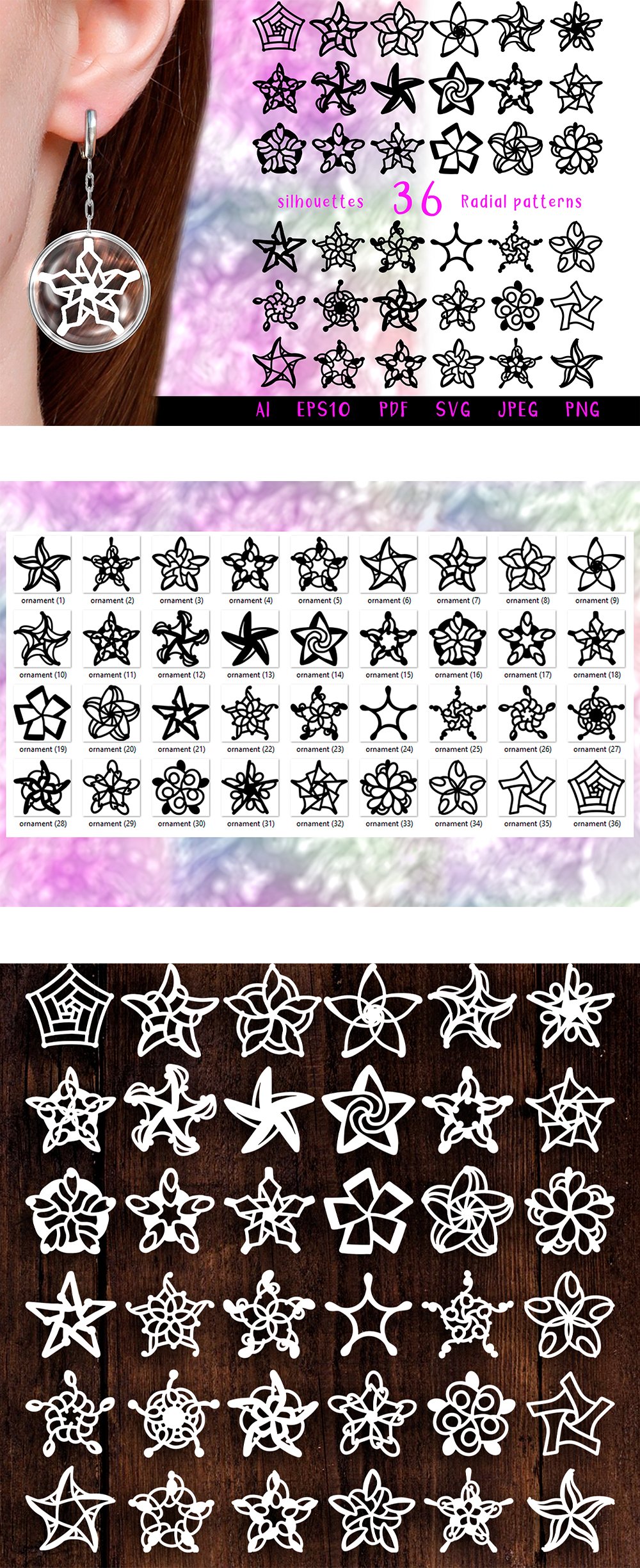 36-Radial patterns/CUTTING files templates-doodle,silhouette
