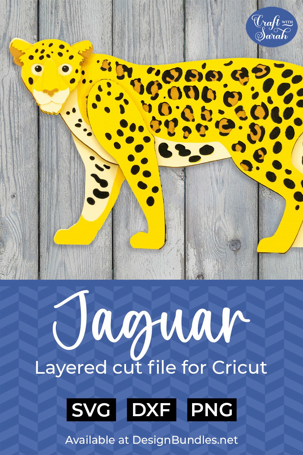 Layered Jaguar SVG | 3D Layered Leopard SVG | Spotted Cat