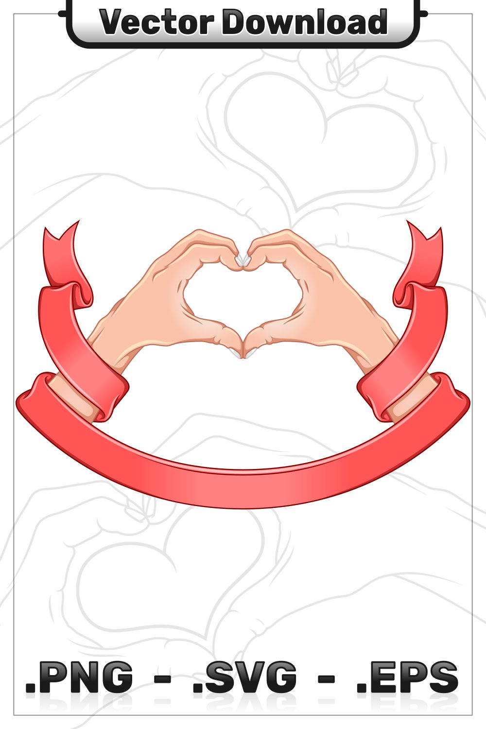 Vector Design Of Arms Forming A Heart