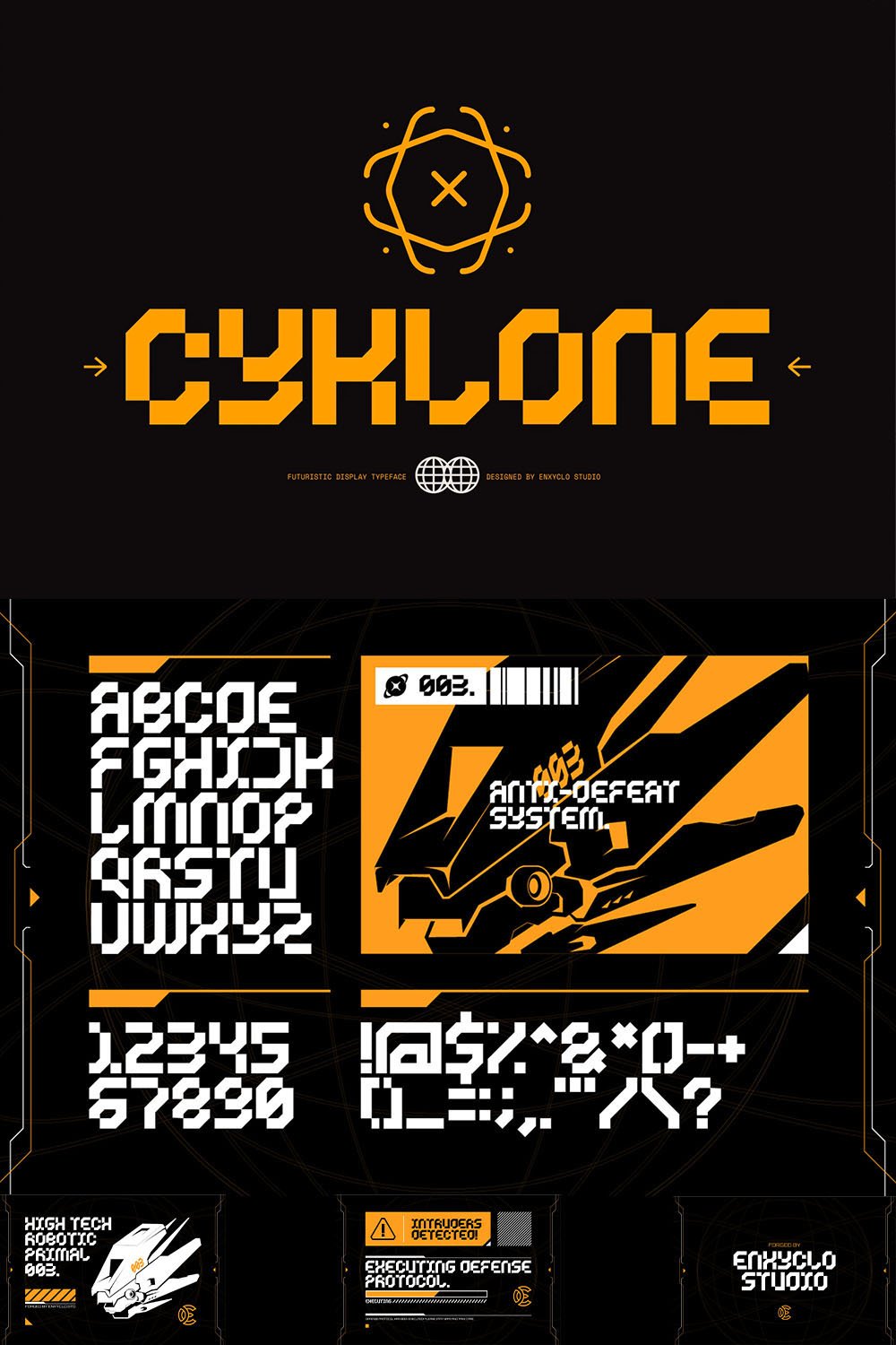 CYKLONE - Futuristic Display Font