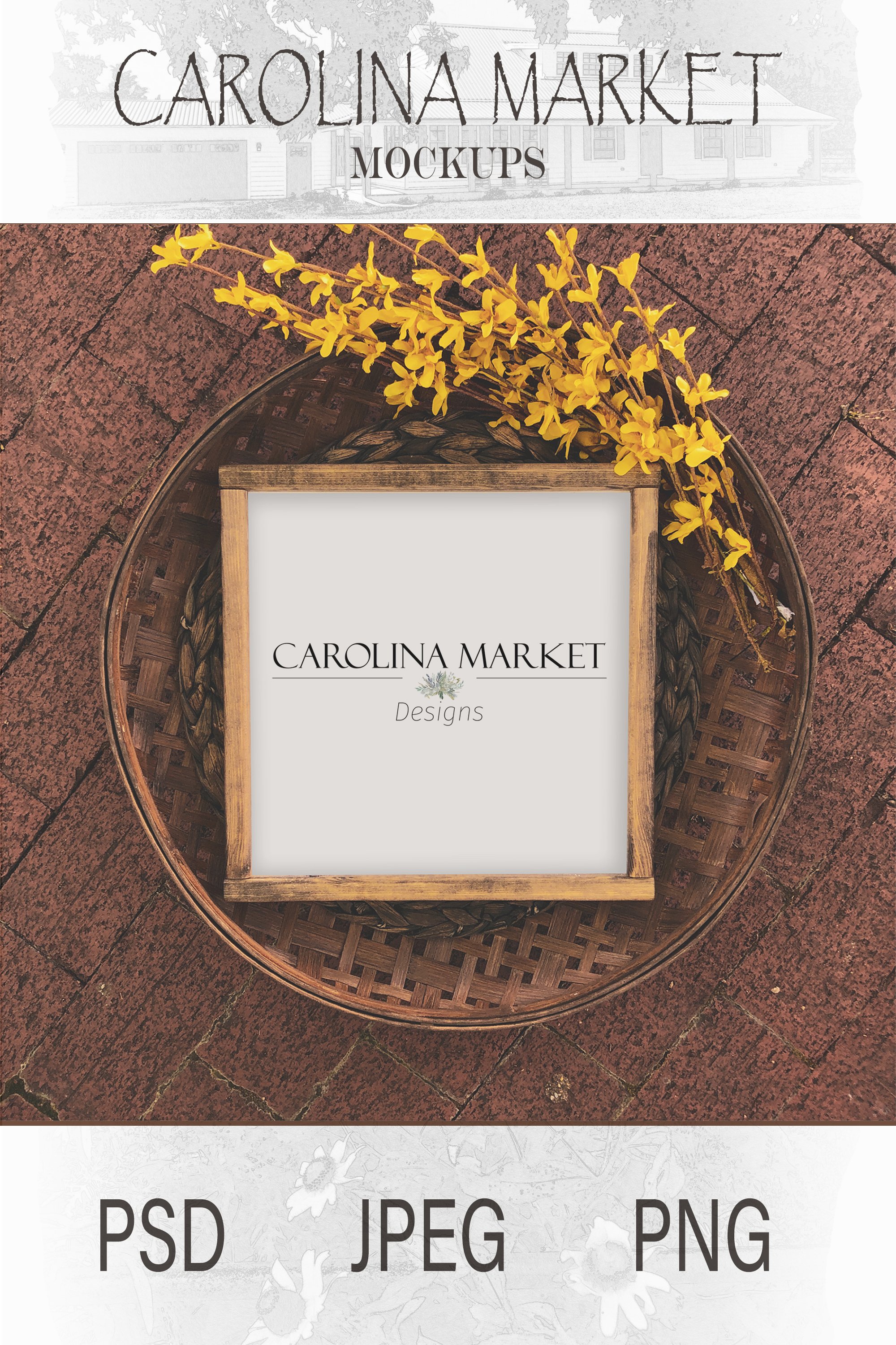 Square Farmhouse Wood Sign Mockup | Rustic Stock (837349)