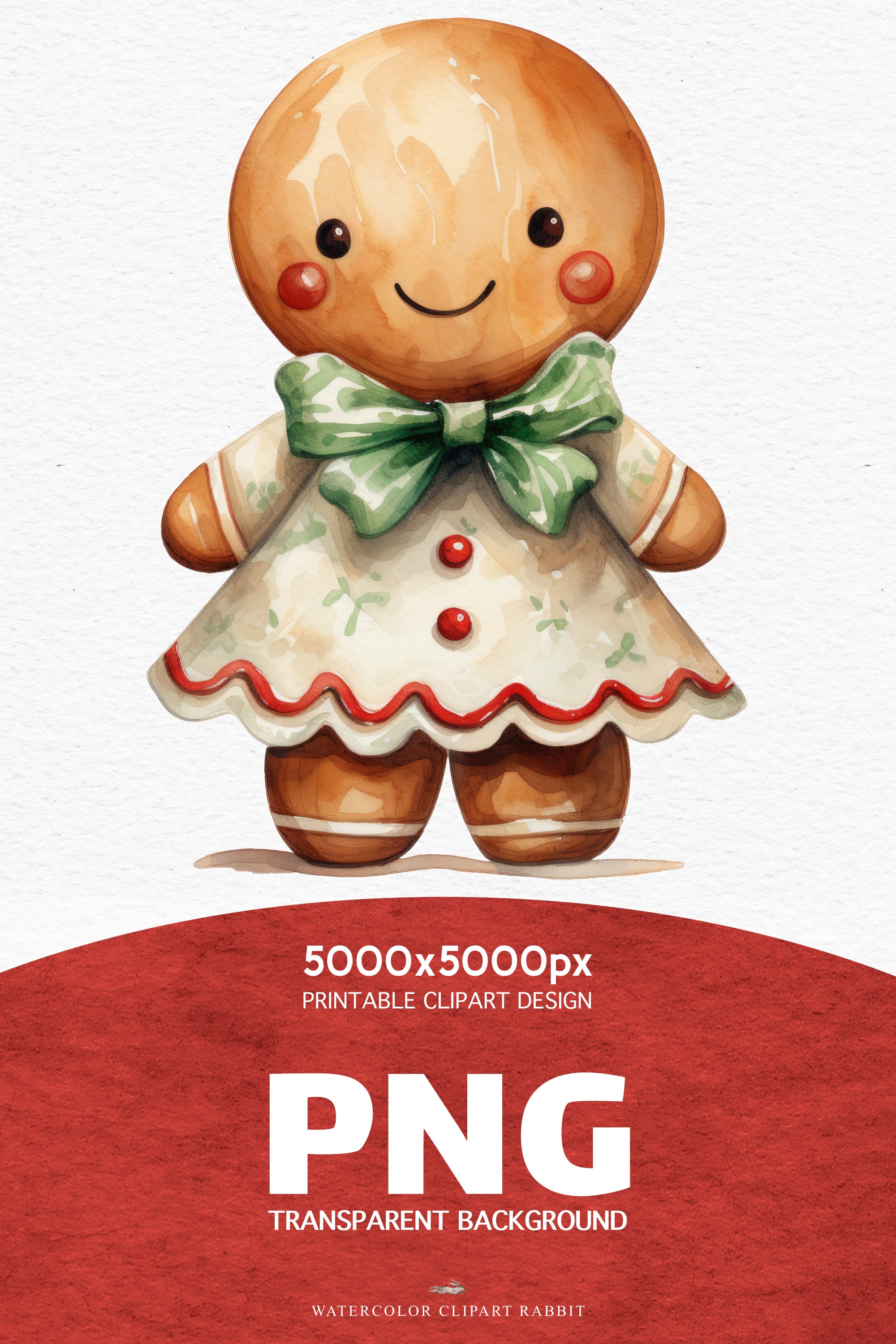 Christmas Gingerbread Man Girl Lady Santa Winter Clipart PNG