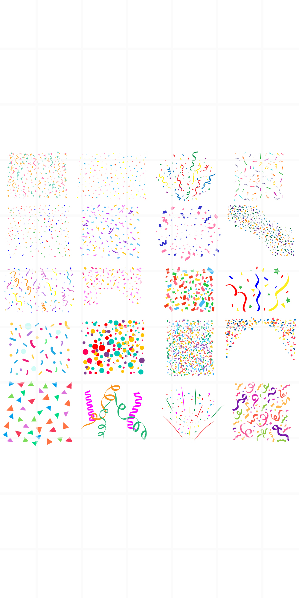 Confetti SVG. Confetti png. Confetti cut file, clipart.