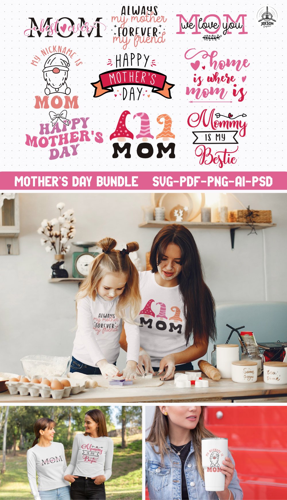 Mother's Day SVG Bundle | Mom Day Files for Cricut