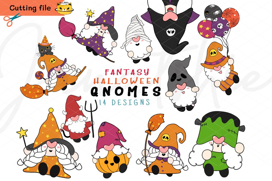 14 Gnome Halloween SVG, Halloween Clipart, Halloween svg