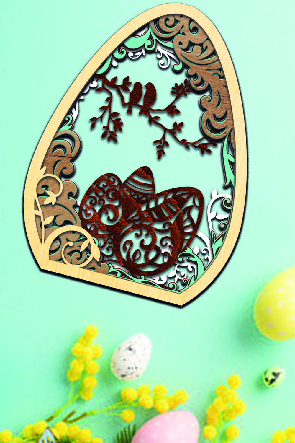 Easter Decoration, Multilayer Cut Files